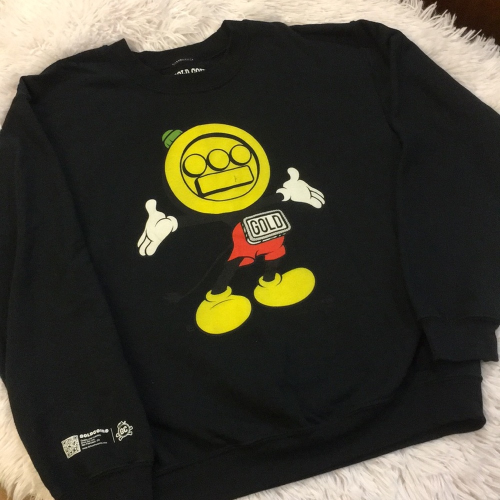 Mickey Mouse 90s Underground Hip-Hop Group Sweater - Gem